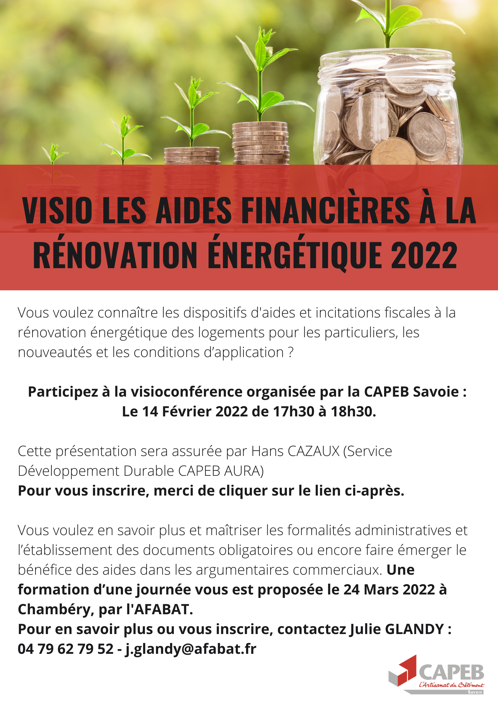 Visio Les aides financières à la rénovation énergétique 2022 pour les particuliers ・ CAPEB